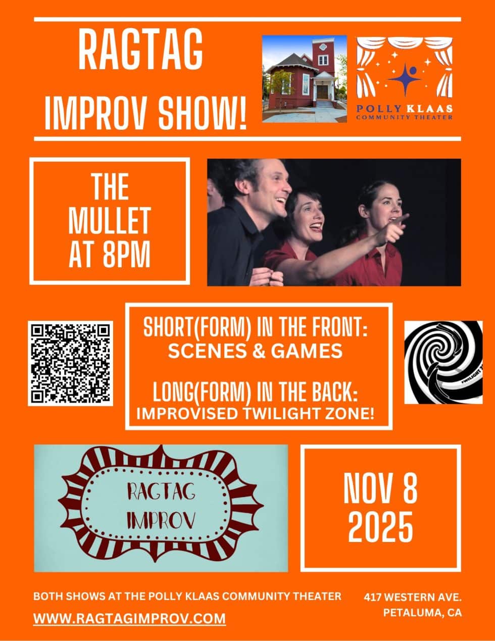 RagTag Improv: The Mullet/Twilight Zone! - The Polly Klaas Community Theater